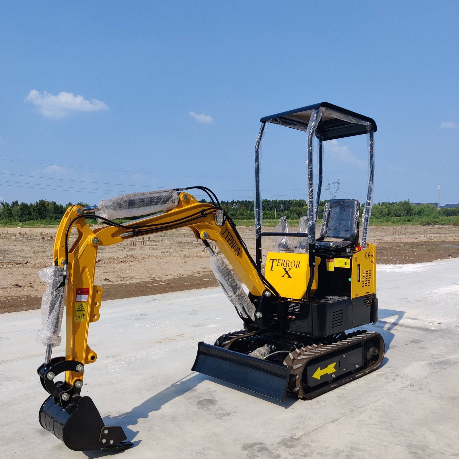 TYPHON TERROR X STORM Mini Excavator – 1 Ton Trench Digger with Canopy ...